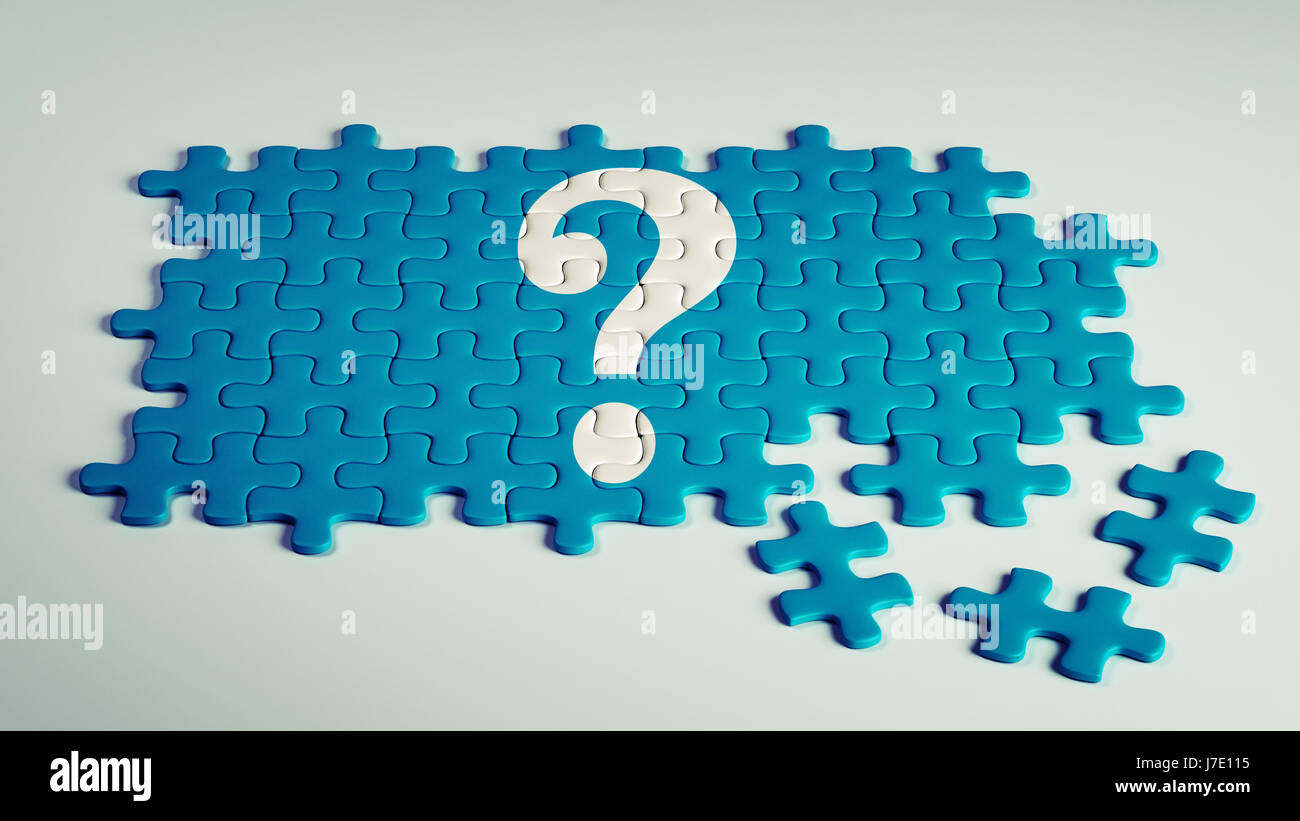 Question Mark Puzzle isolated on white background Stock Photo - Alamy