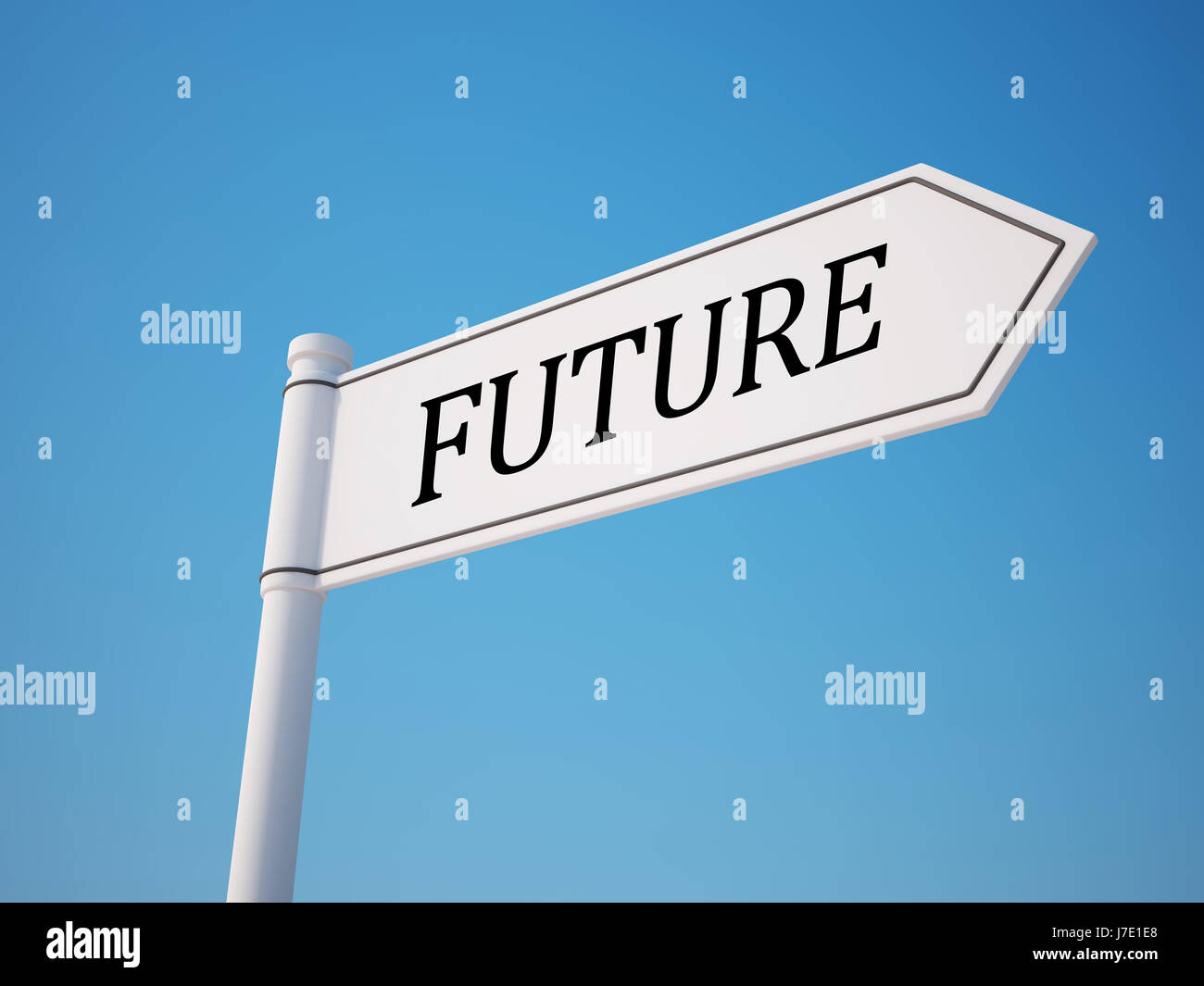 Future Signpost isolated on clean sky Stock Photo - Alamy