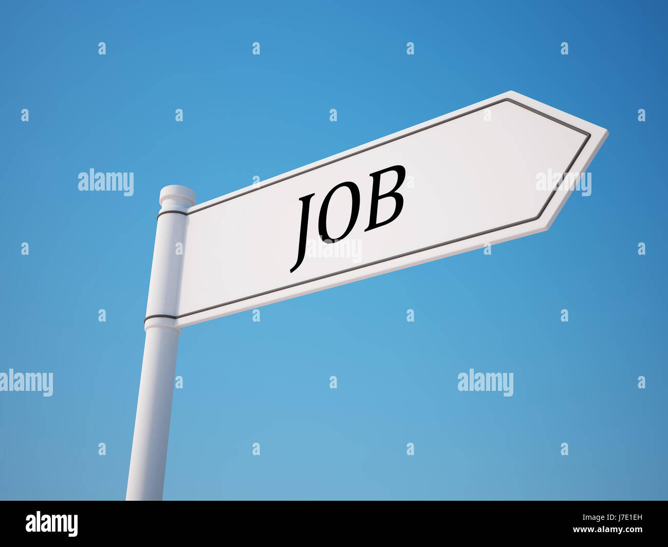 Job Signpost isolated on clean sky Stock Photo - Alamy