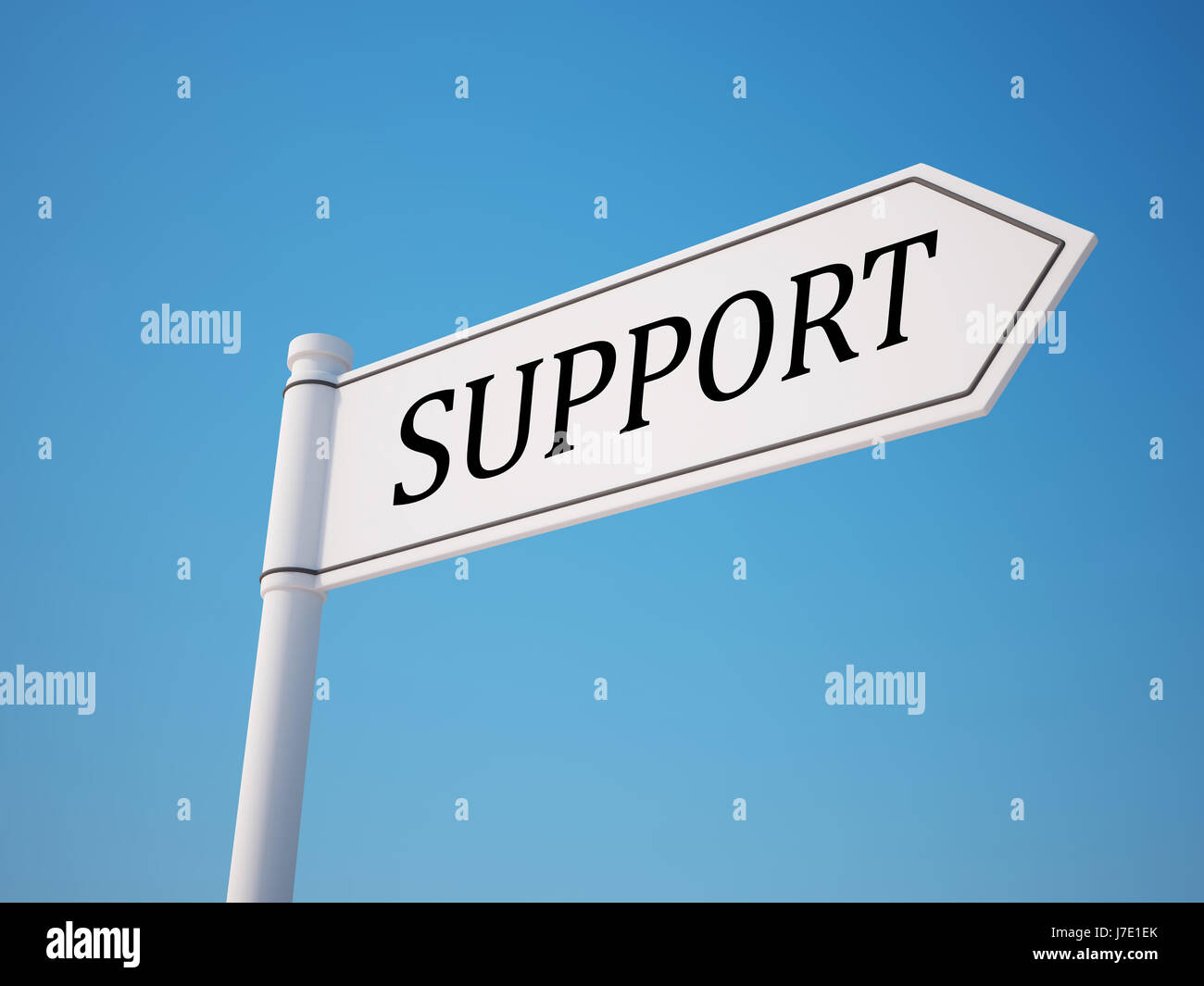 Support Signpost isolated on clean sky Stock Photo - Alamy