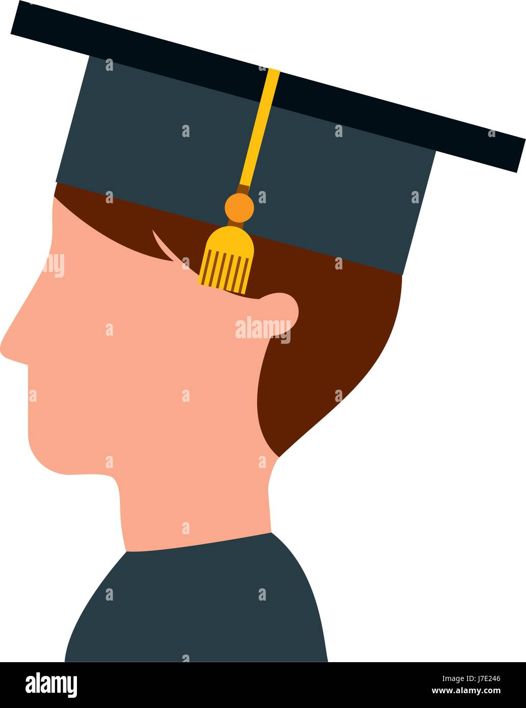 student graduated isolated icon Stock Vector Image & Art - Alamy