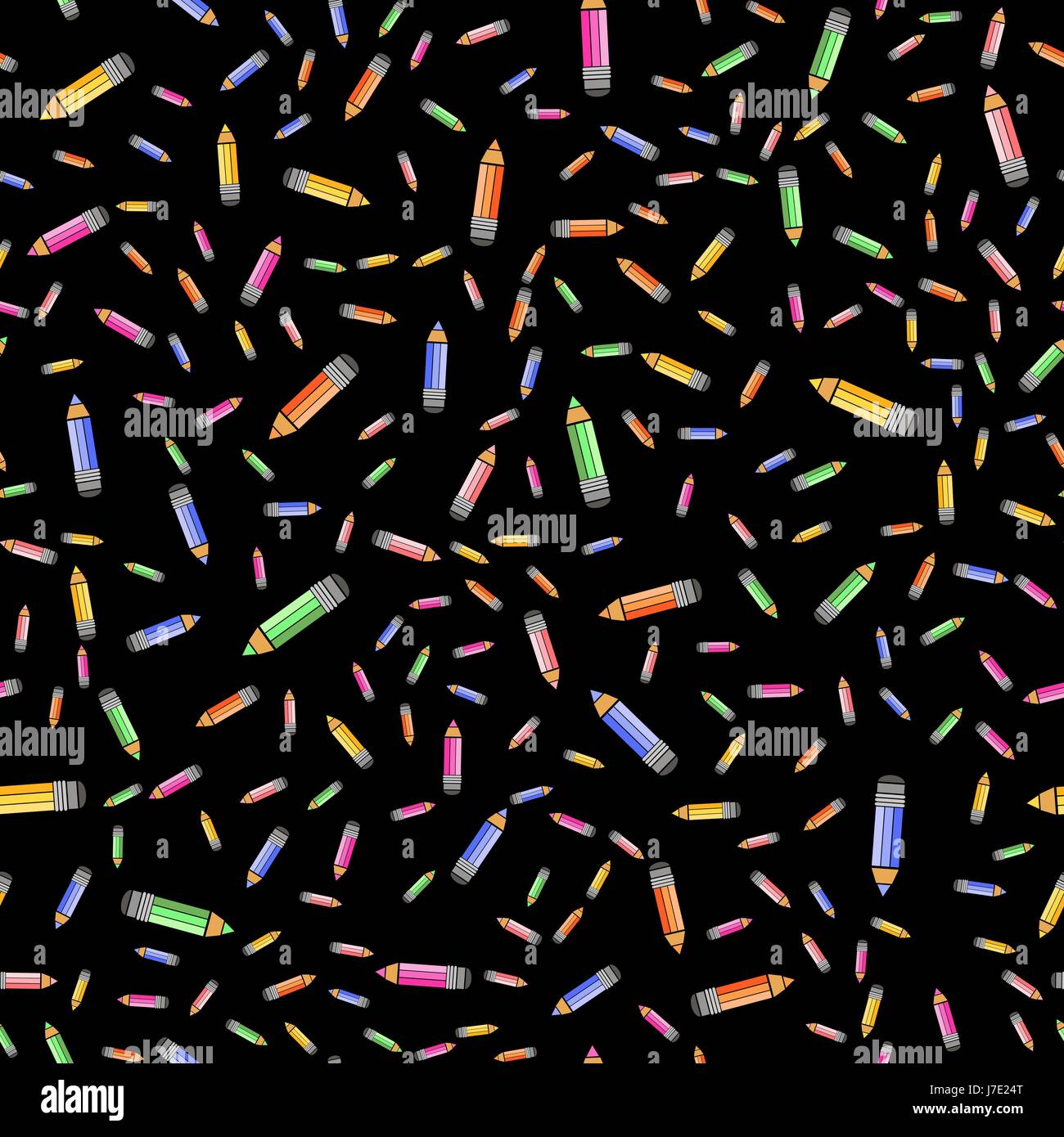 Colored Pencils Seamless Pattern Stock Vector Image & Art - Alamy