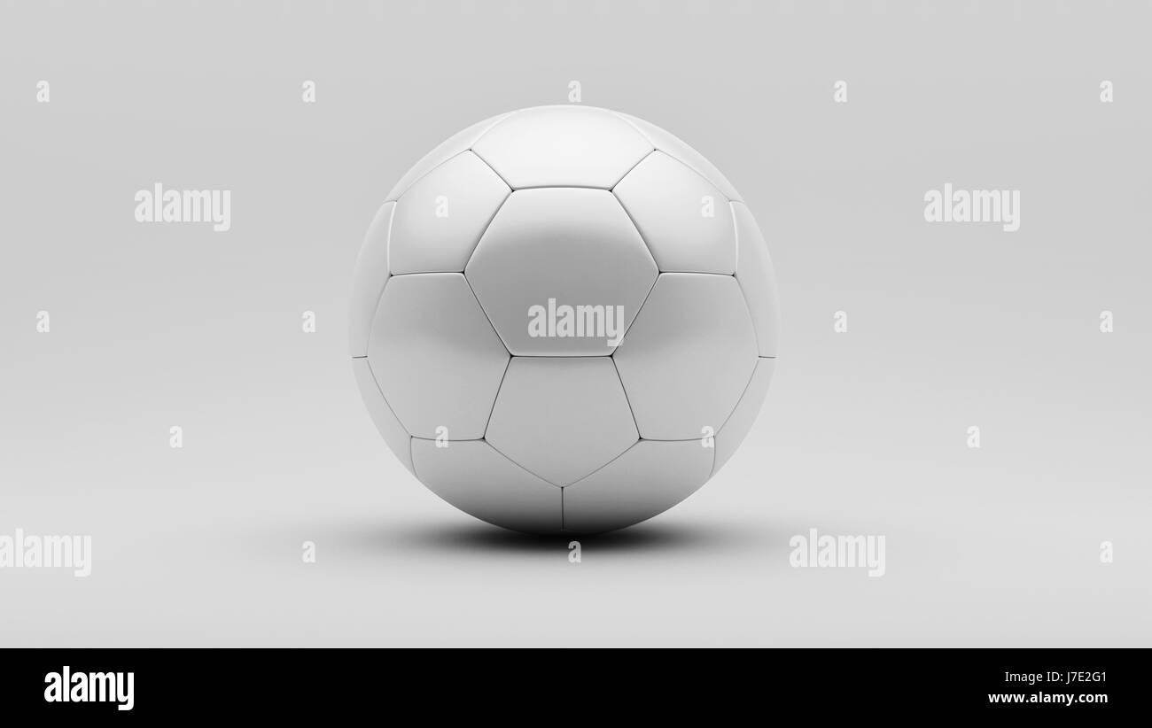 White Soccer Ball on Studio Shot Stock Photo - Alamy