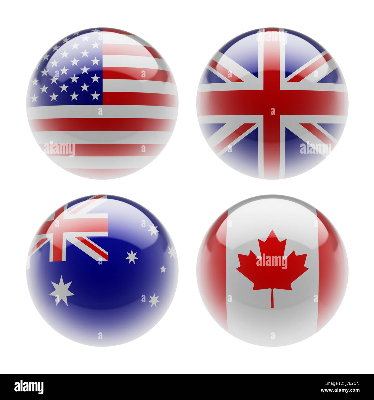 World Sphere Icon Flags on white background Stock Photo - Alamy