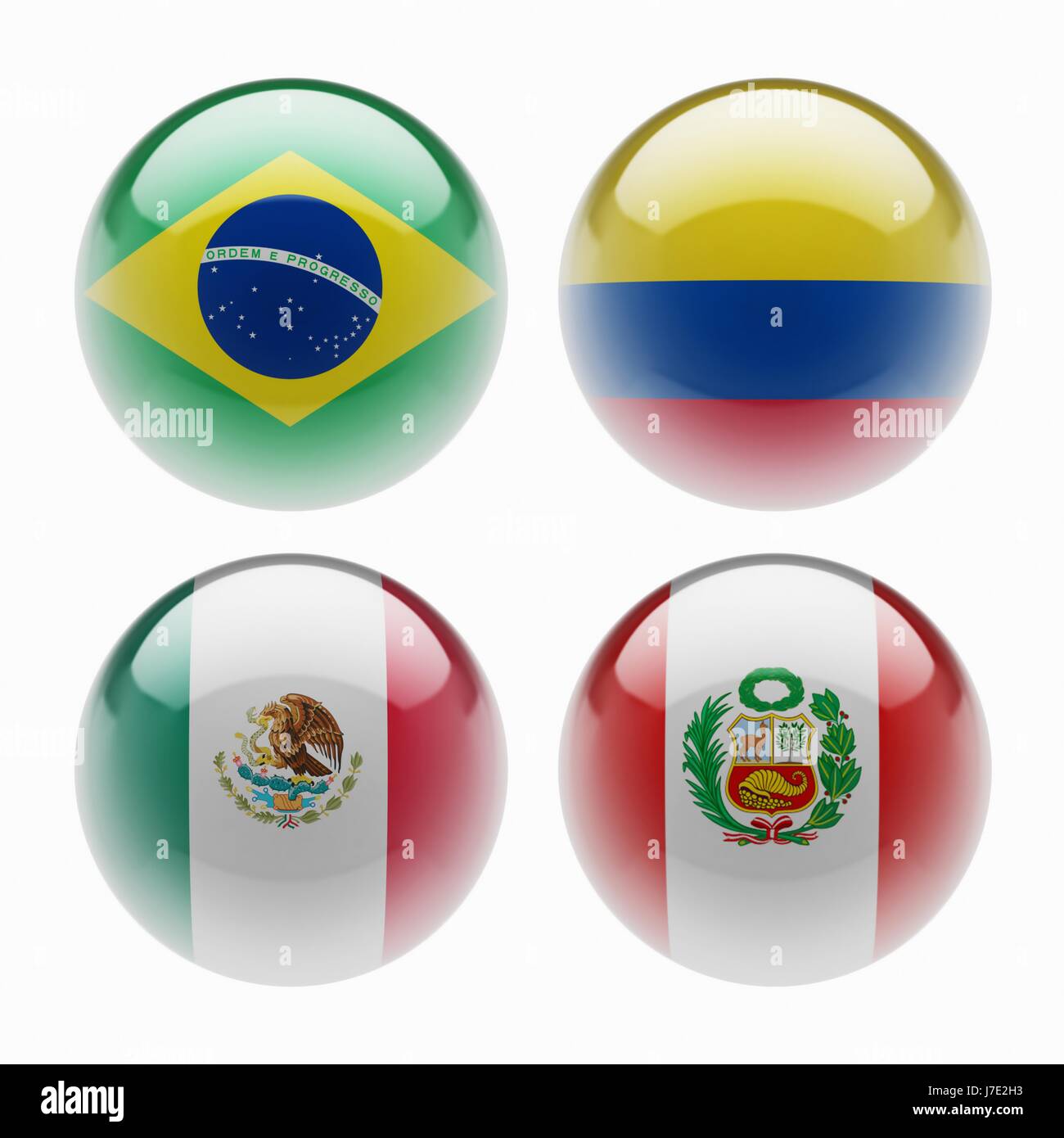 World Sphere Icon Flags on white background Stock Photo - Alamy