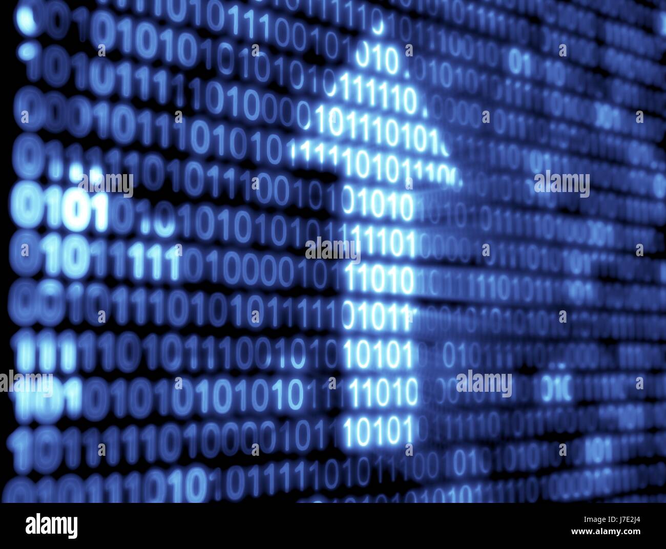 Digital Blue Binary Code Technology Stock Photo - Alamy