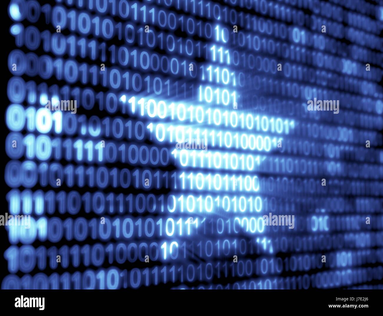 Digital Blue Binary Code Technology Stock Photo - Alamy