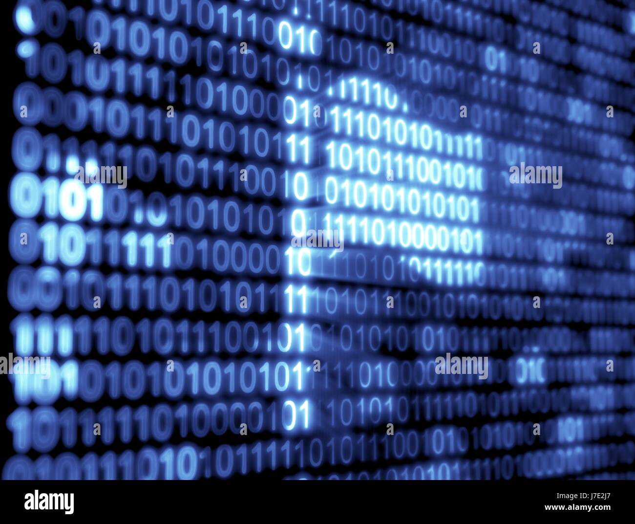 Digital Blue Binary Code Technology Stock Photo - Alamy
