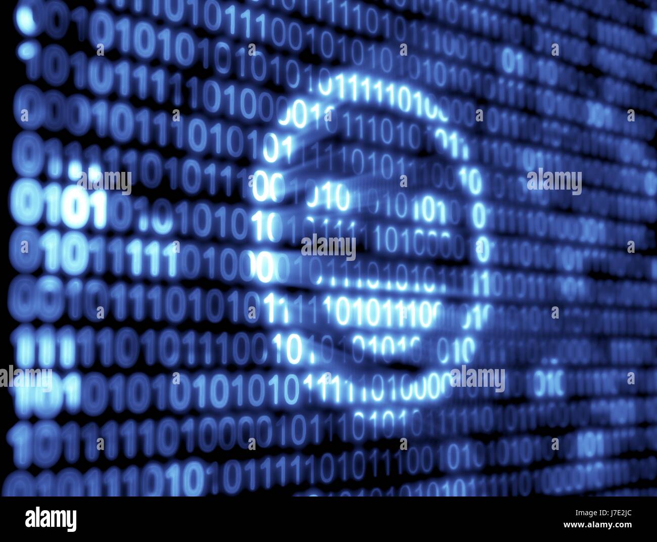 Digital Blue Binary Code Technology Stock Photo - Alamy