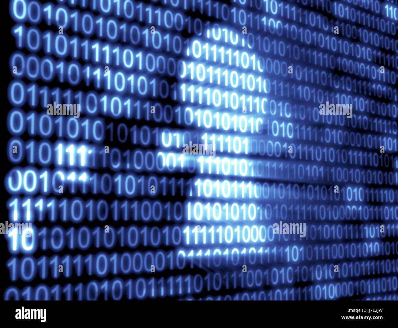 Digital Blue Binary Code Technology Stock Photo - Alamy