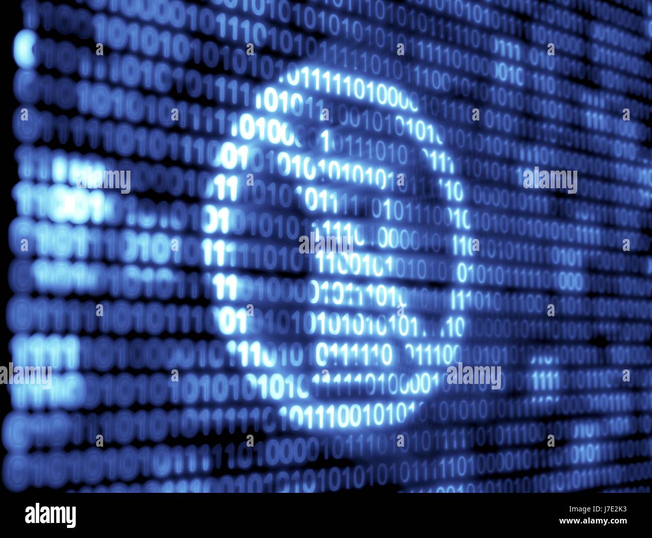 Digital Blue Binary Code Technology Stock Photo - Alamy