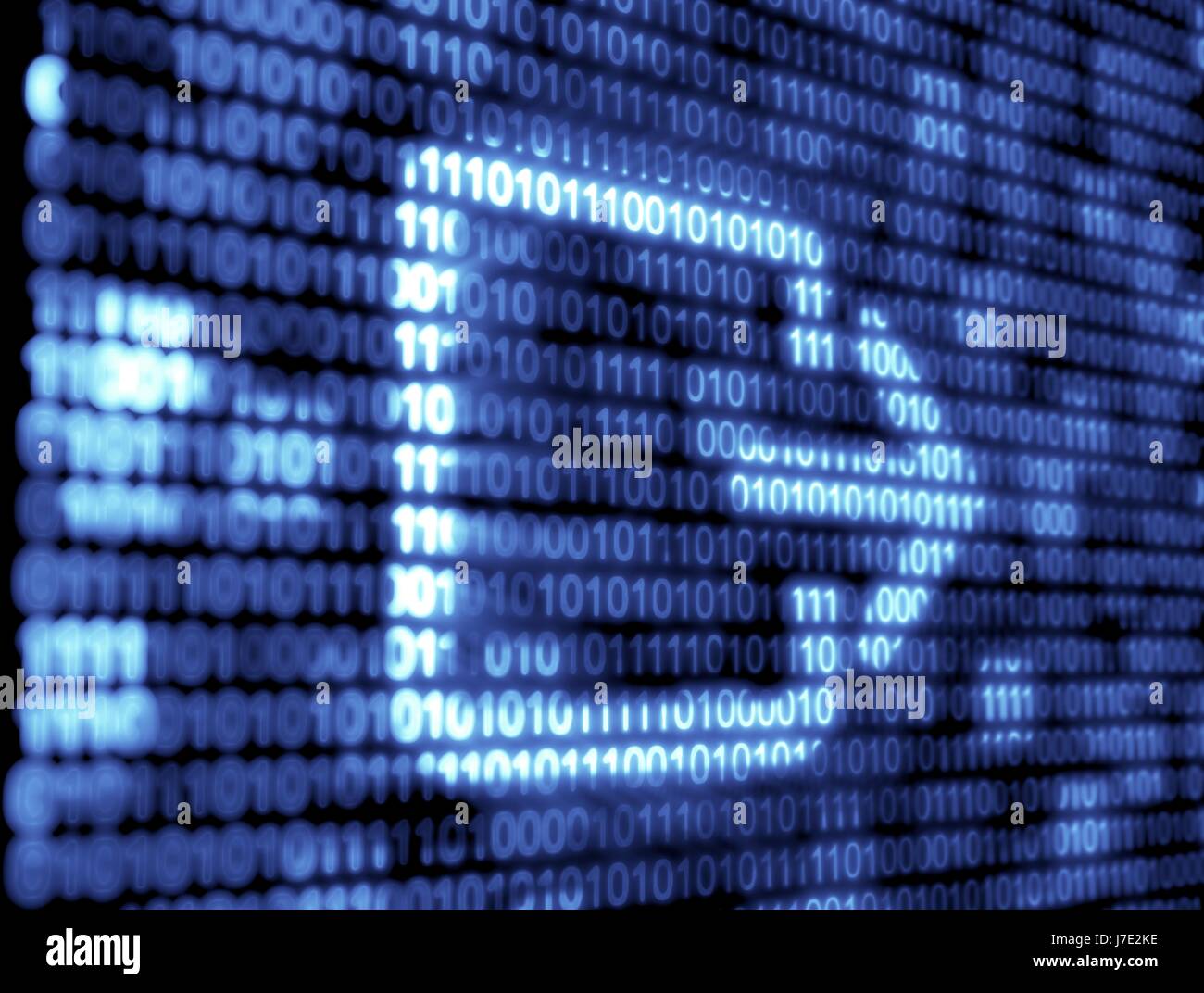 Digital Blue Binary Code Technology Stock Photo - Alamy