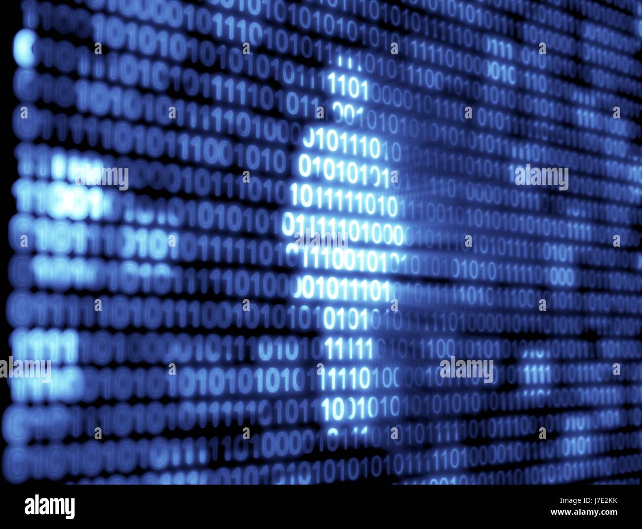 Digital Blue Binary Code Technology Stock Photo - Alamy