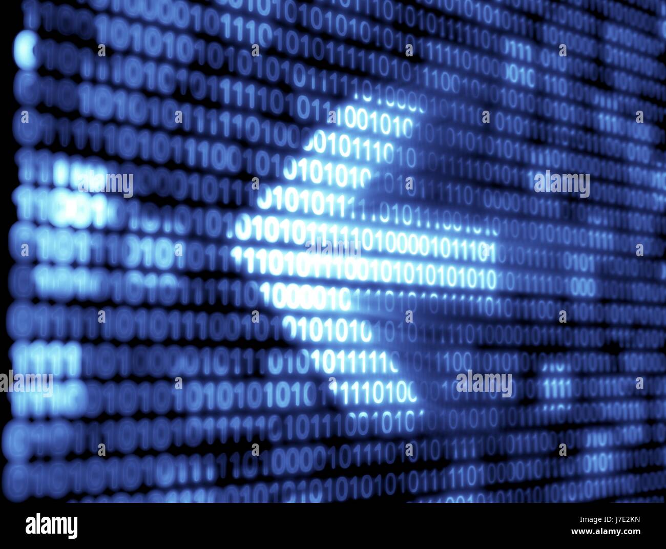 Digital Blue Binary Code Technology Stock Photo - Alamy