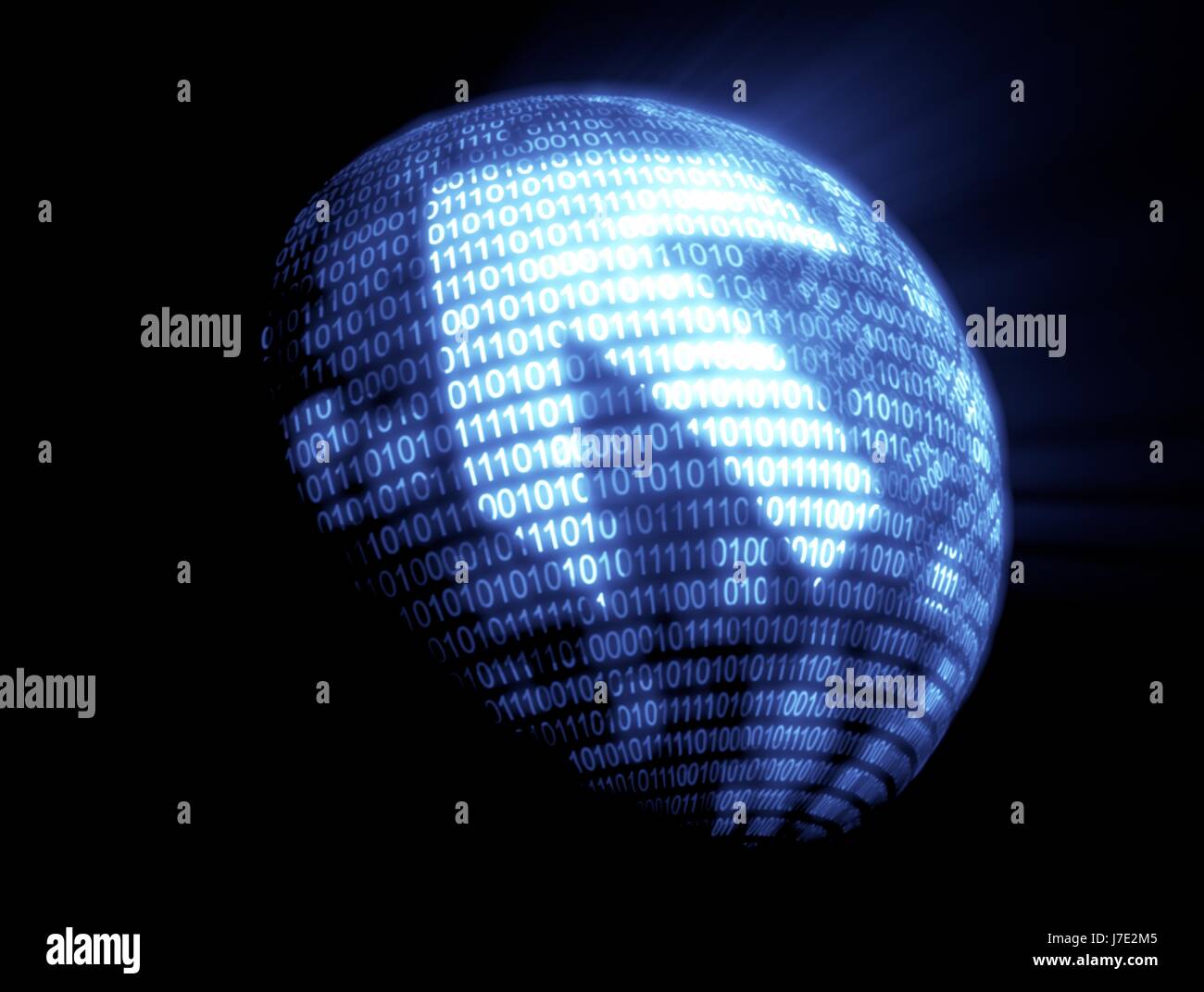 Digital Blue Binary Code Technology Stock Photo - Alamy