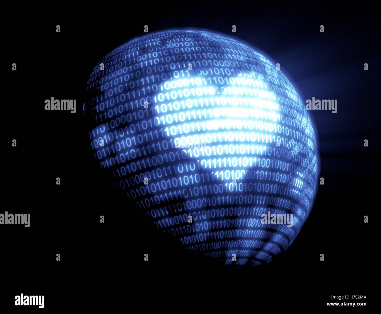 Digital Blue Binary Code Technology Stock Photo - Alamy