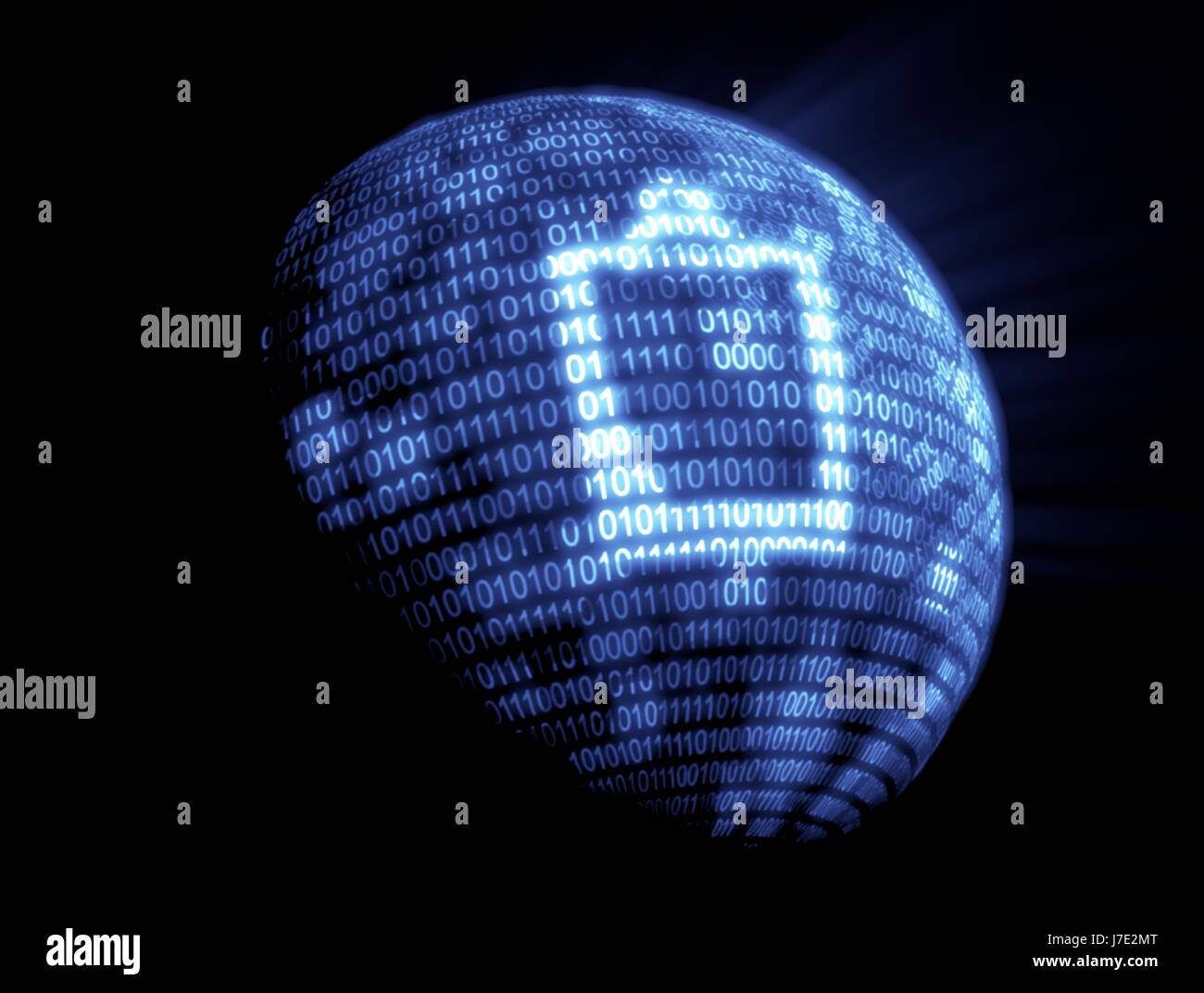 Digital Blue Binary Code Technology Stock Photo - Alamy