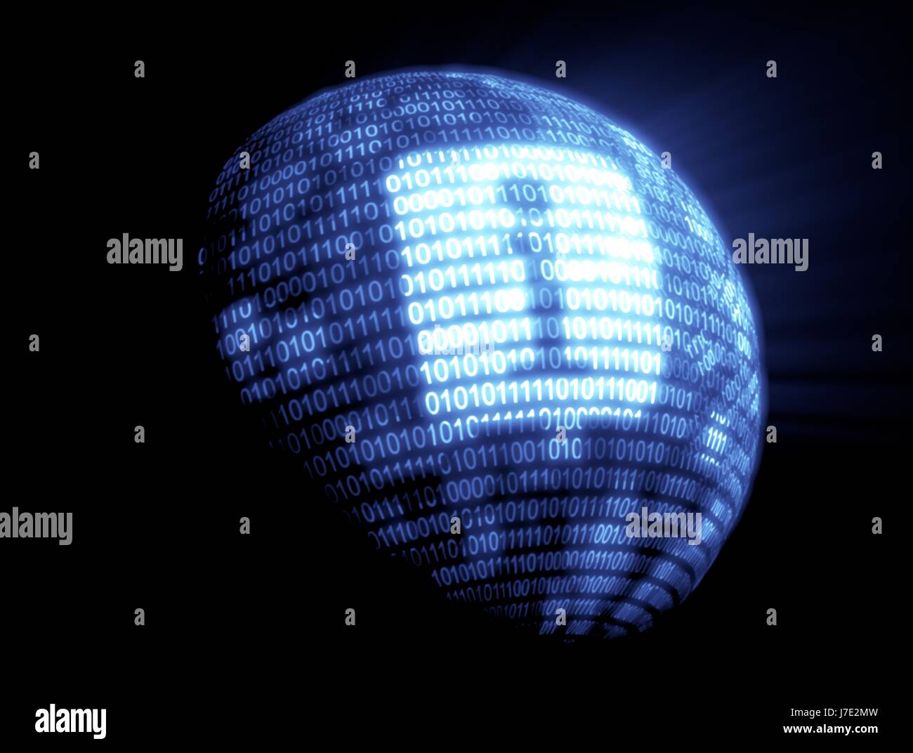 Digital Blue Binary Code Technology Stock Photo - Alamy