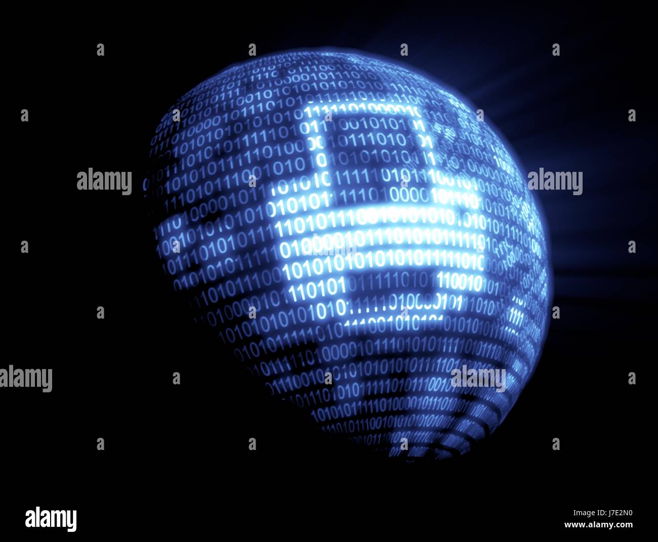 Digital Blue Binary Code Technology Stock Photo - Alamy