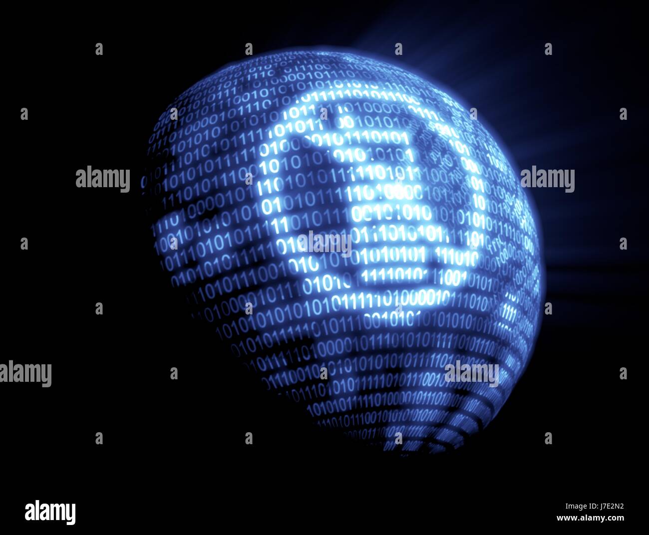 Digital Blue Binary Code Technology Stock Photo - Alamy