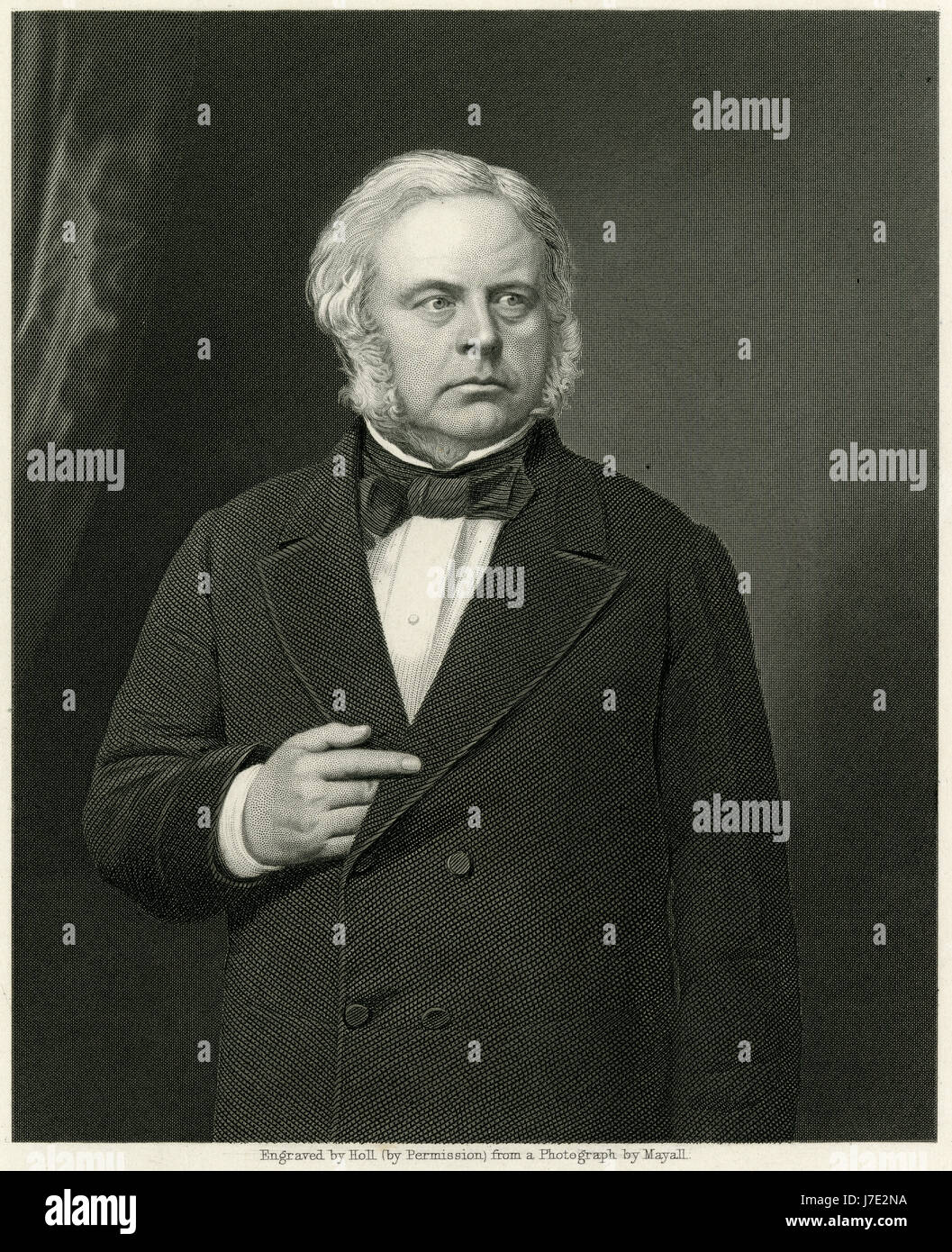Antique c1860 engraving, John Bright. John Bright (1811-1889), Quaker ...