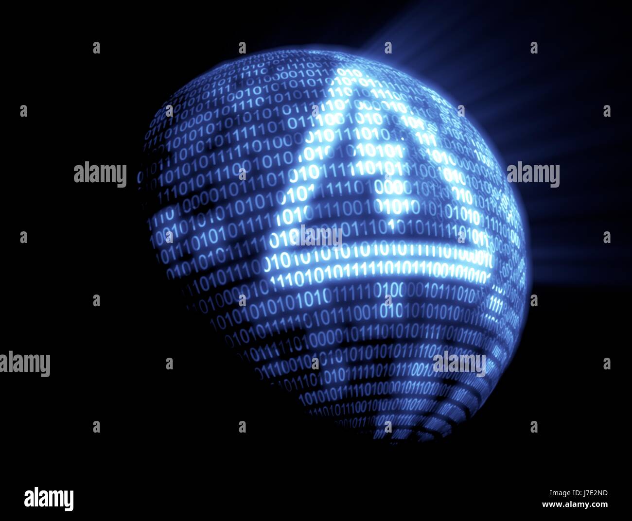 Digital Blue Binary Code Technology Stock Photo - Alamy