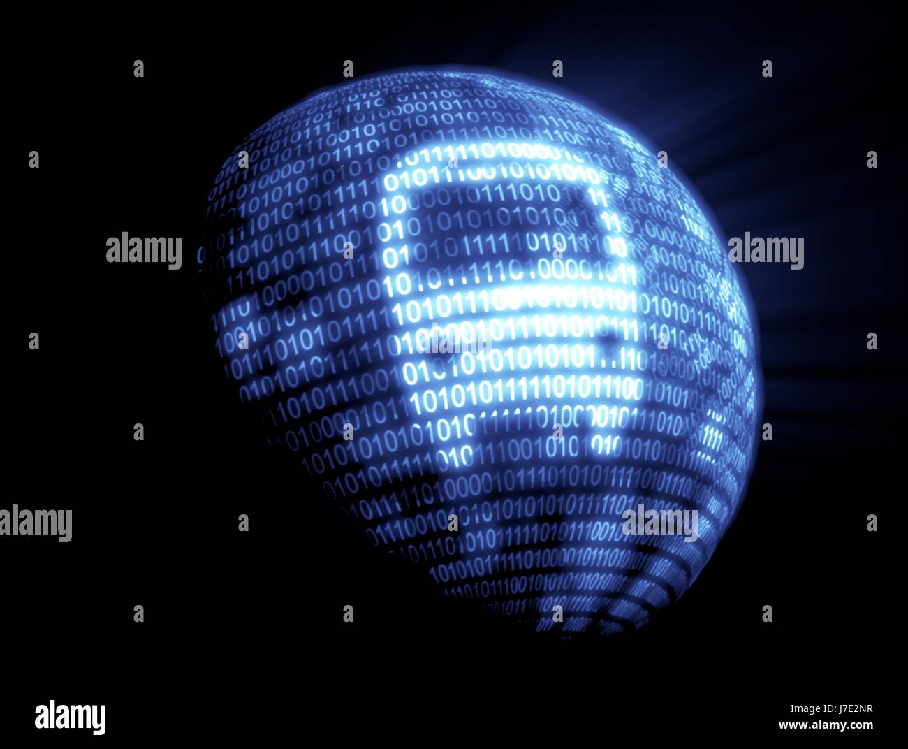Digital Blue Binary Code Technology Stock Photo - Alamy