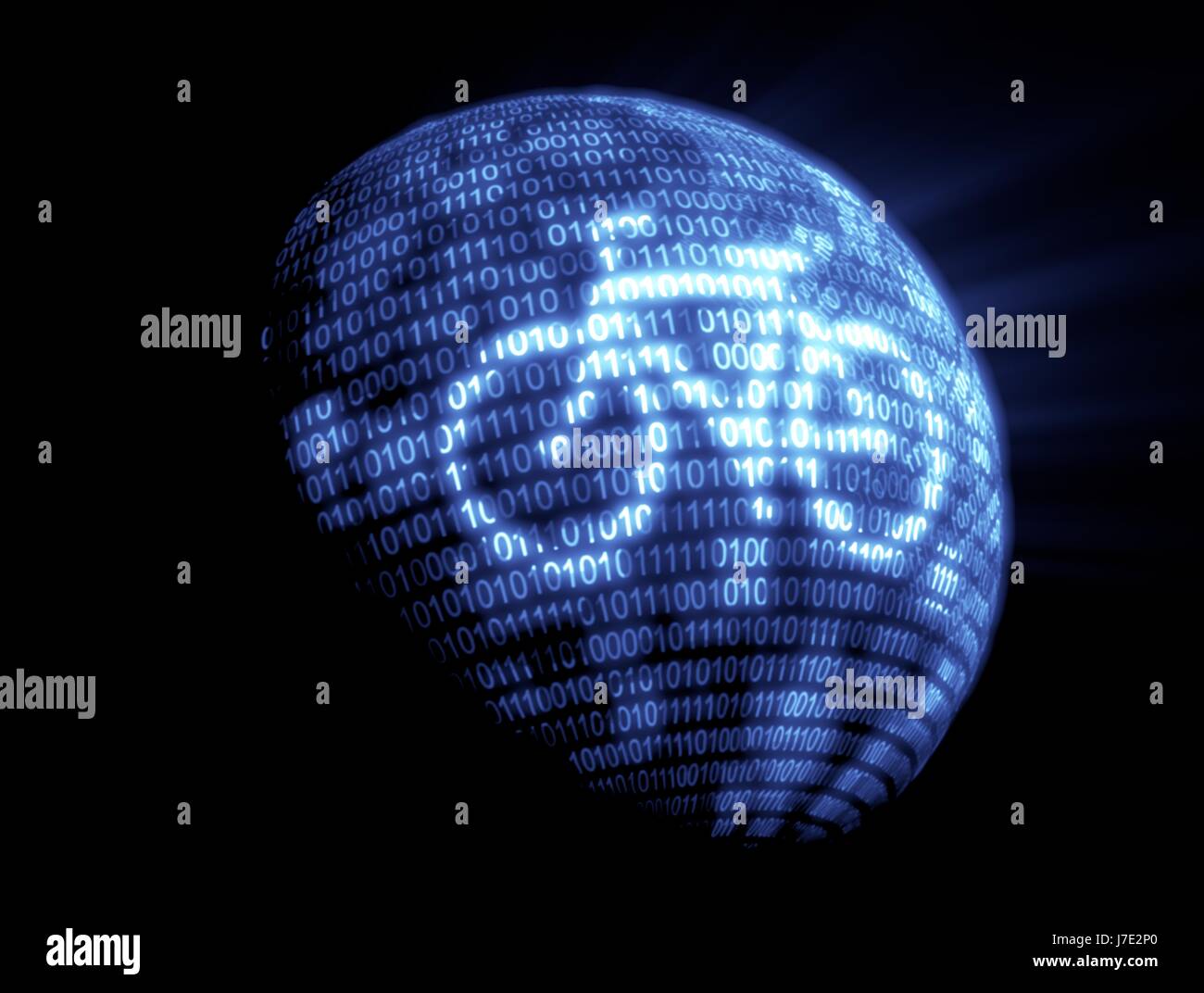 Digital Blue Binary Code Technology Stock Photo - Alamy