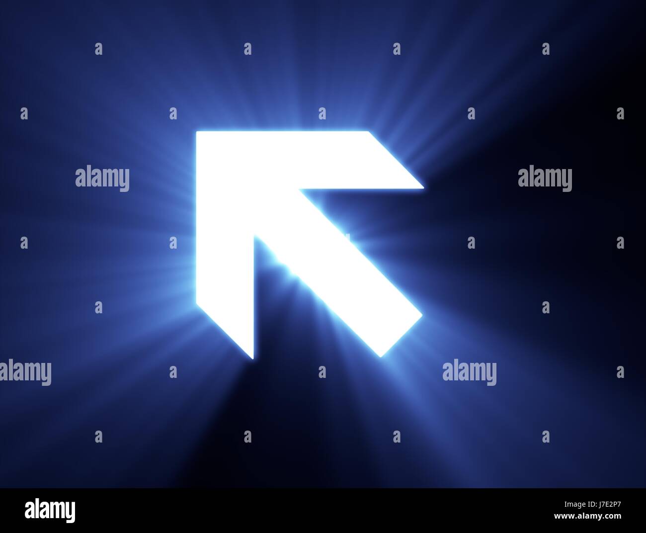 Shiny Arrow on dark background Stock Photo - Alamy