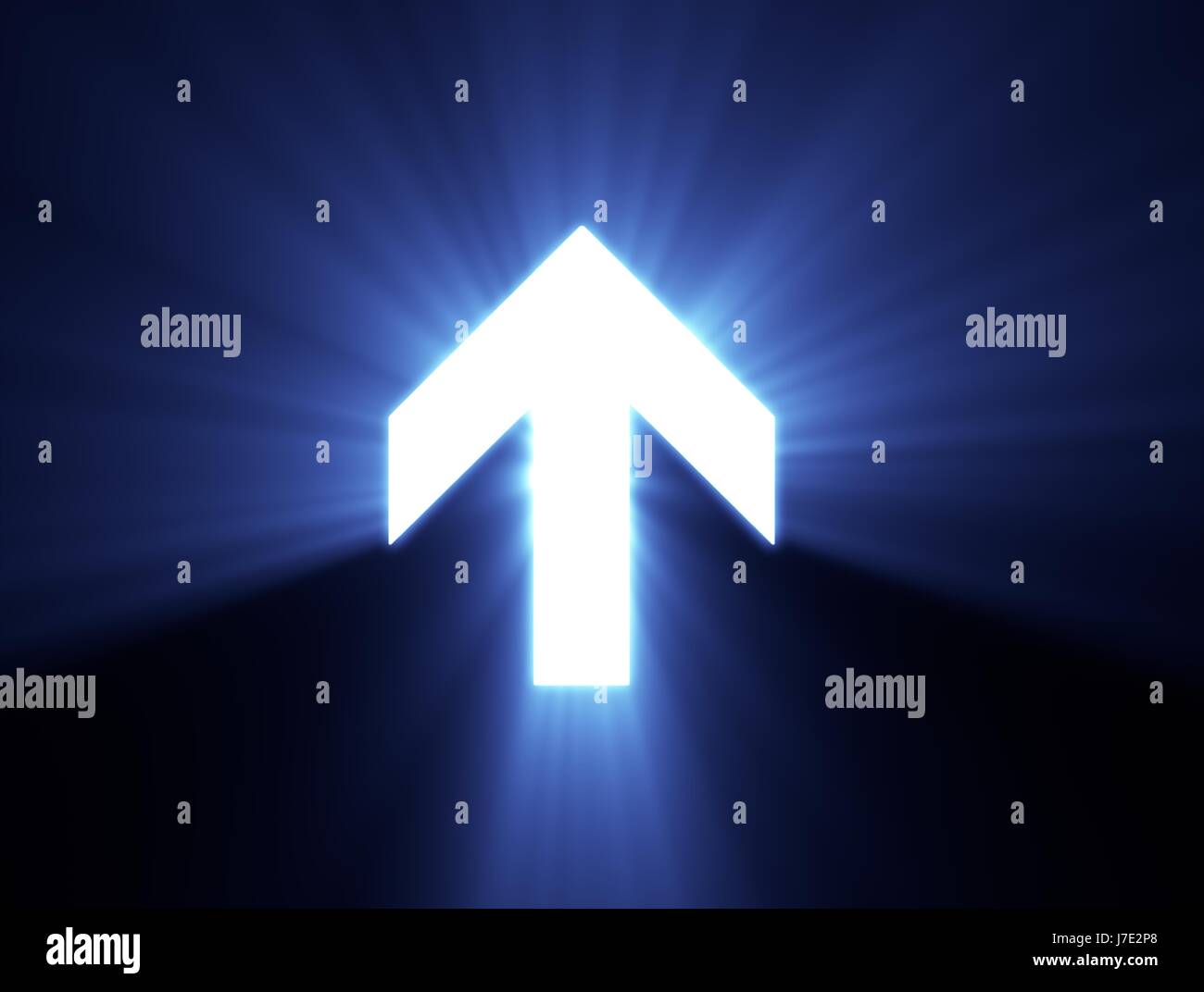 Shiny Arrow on dark background Stock Photo - Alamy