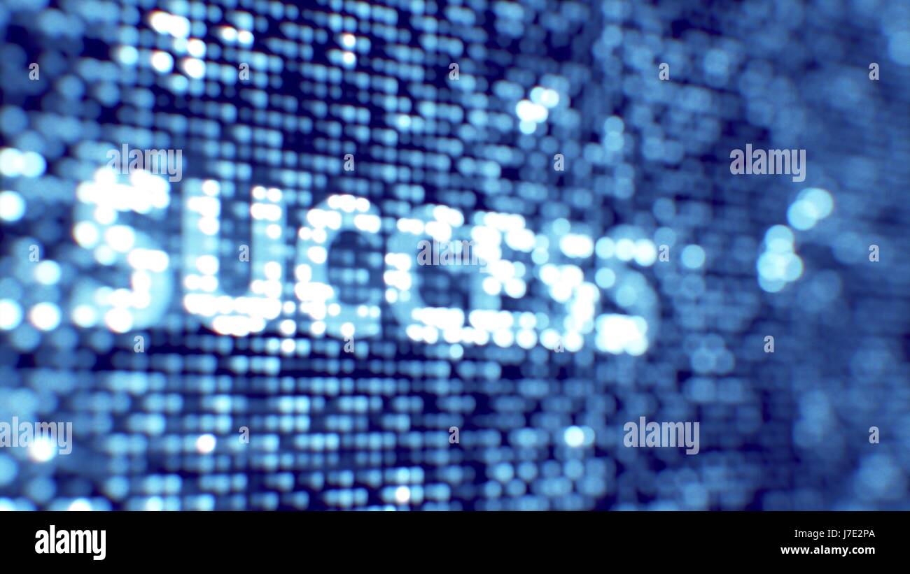 Shiny Blue Success Technology Screen Stock Photo - Alamy