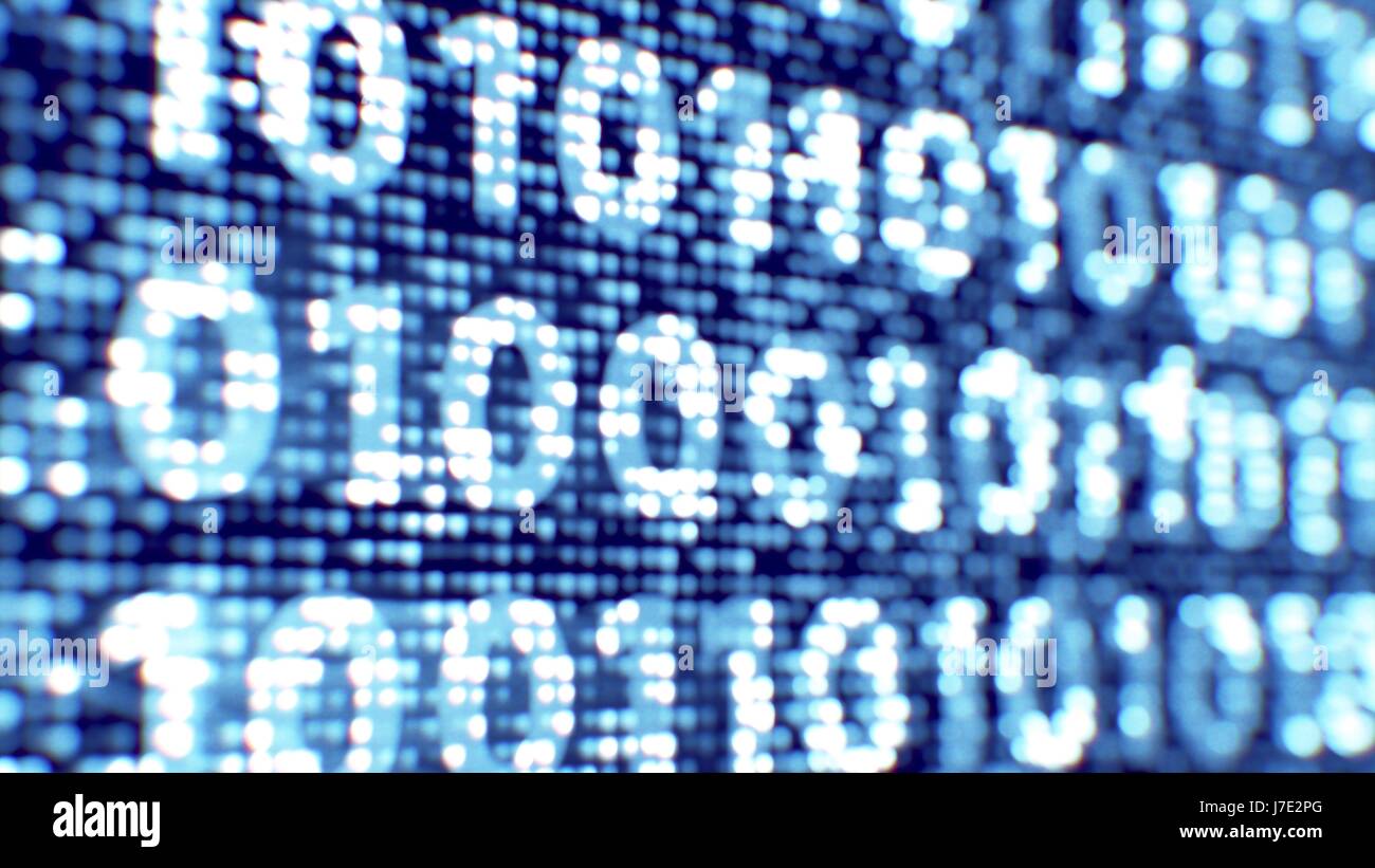 Shiny Blue Code Technology Screen Stock Photo - Alamy