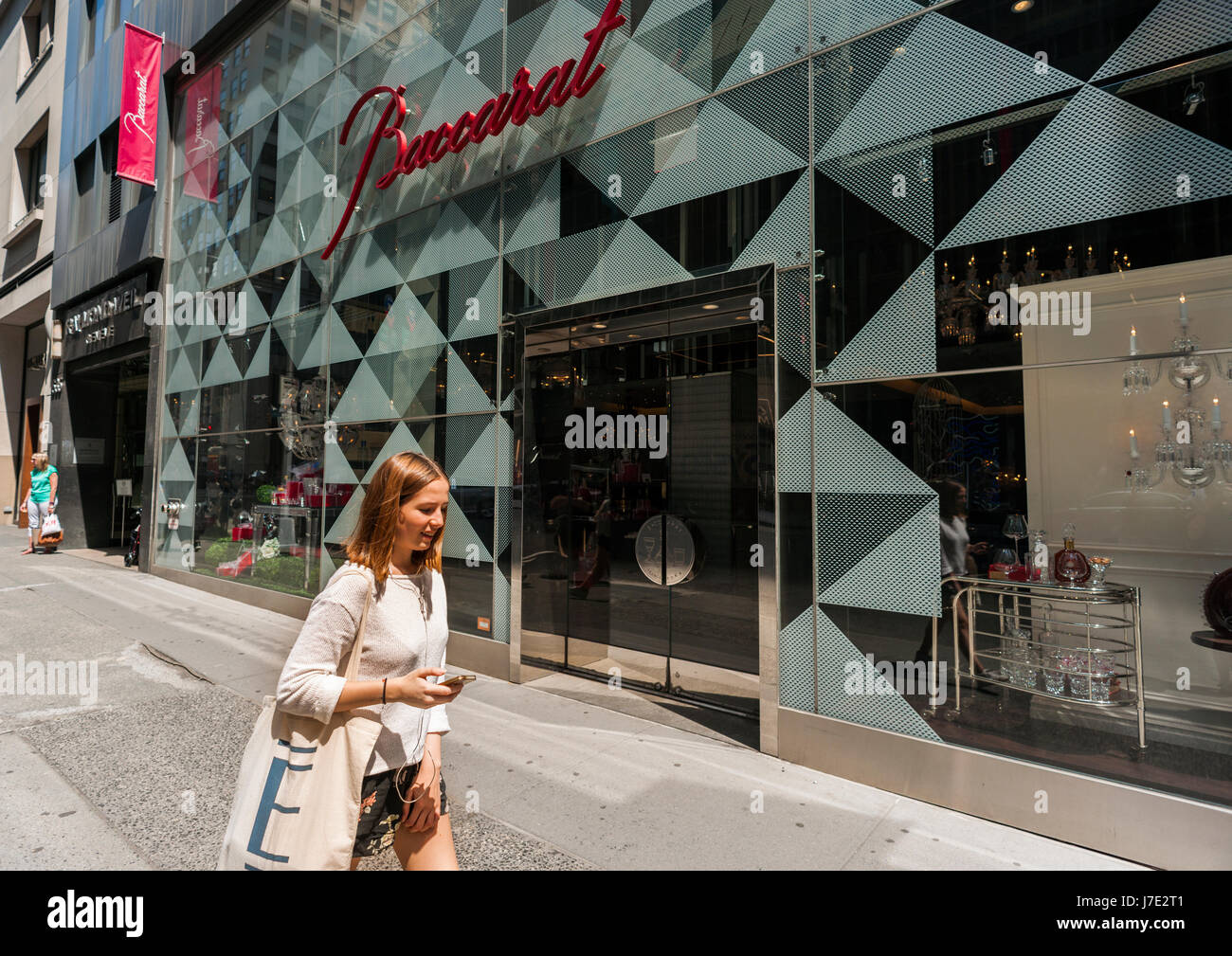 The Baccarat crystal store on ritzy Madison Avenue in New York on ...
