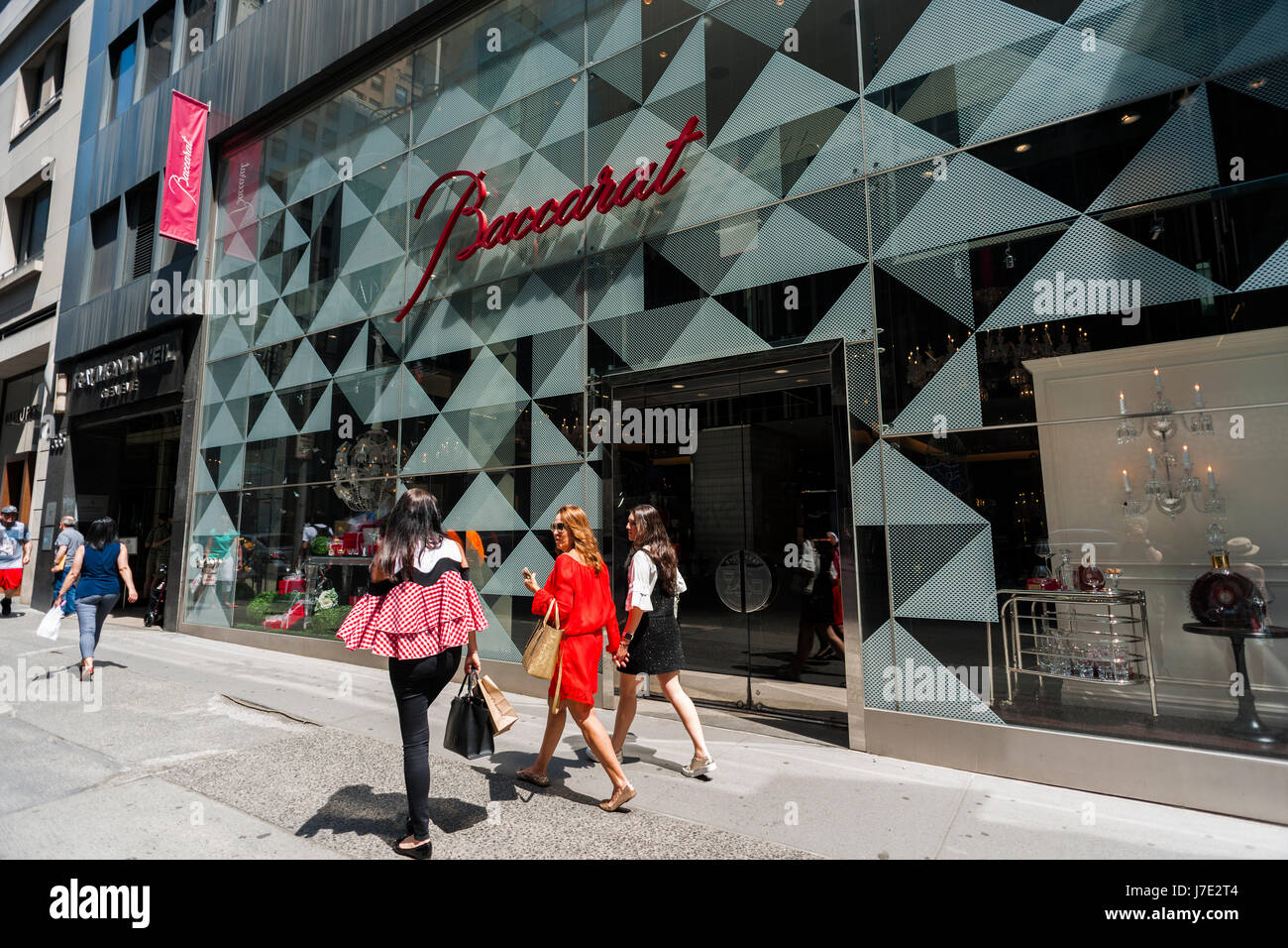 The Baccarat crystal store on ritzy Madison Avenue in New York on ...