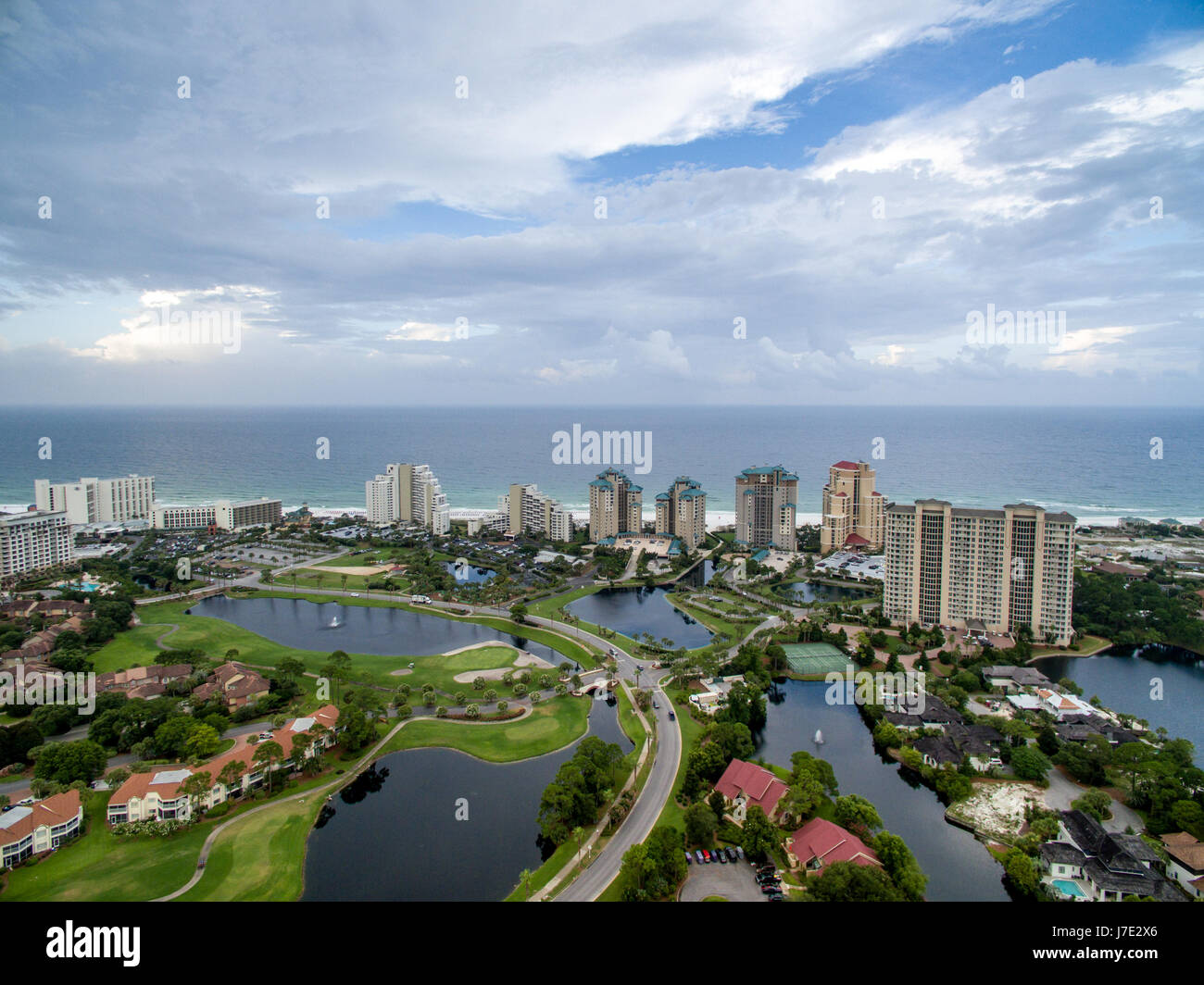 Flying over a Sandestin Florida resort Stock Photo - Alamy