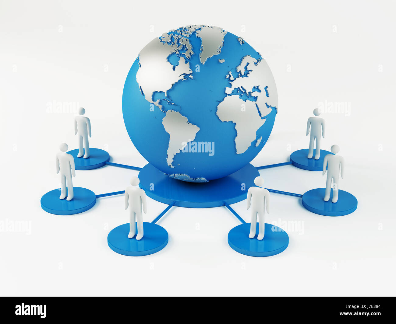 Global Computer Network on white background Stock Photo - Alamy
