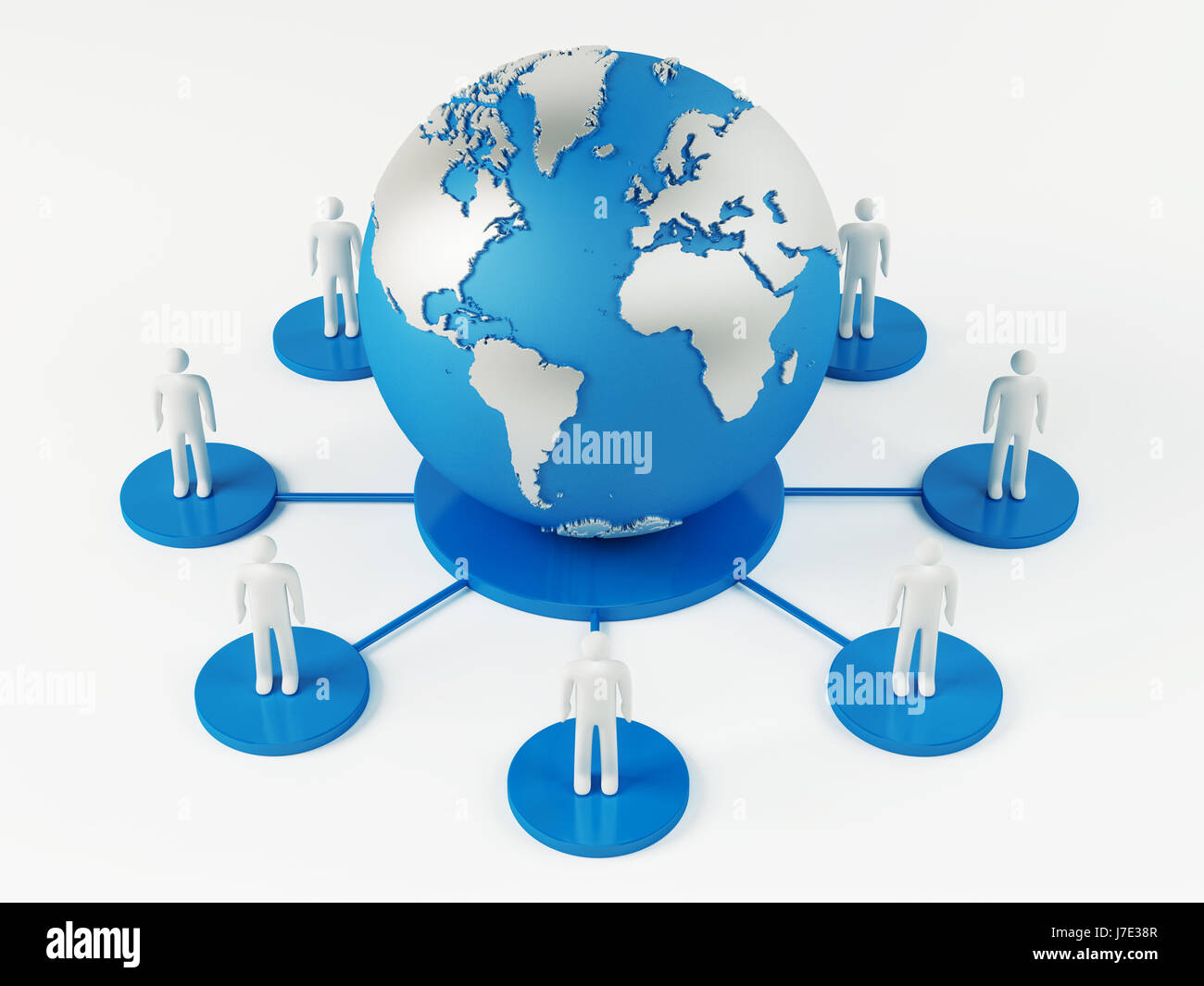 Global Computer Network on white background Stock Photo - Alamy
