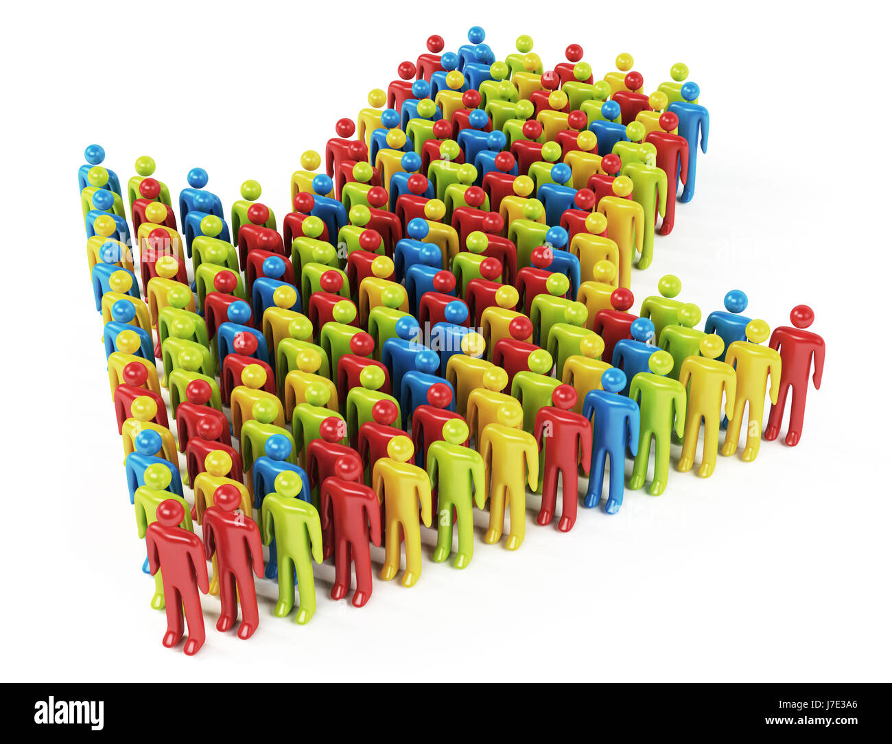 Arrow sign with group of People Stock Photo - Alamy