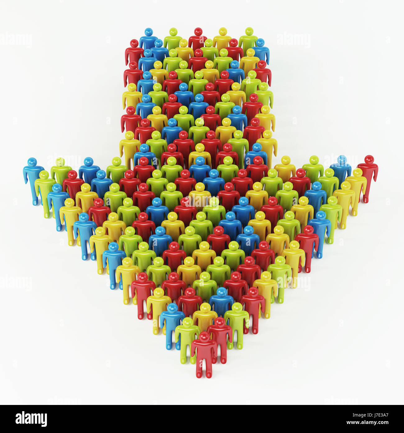 Arrow sign with group of People Stock Photo - Alamy