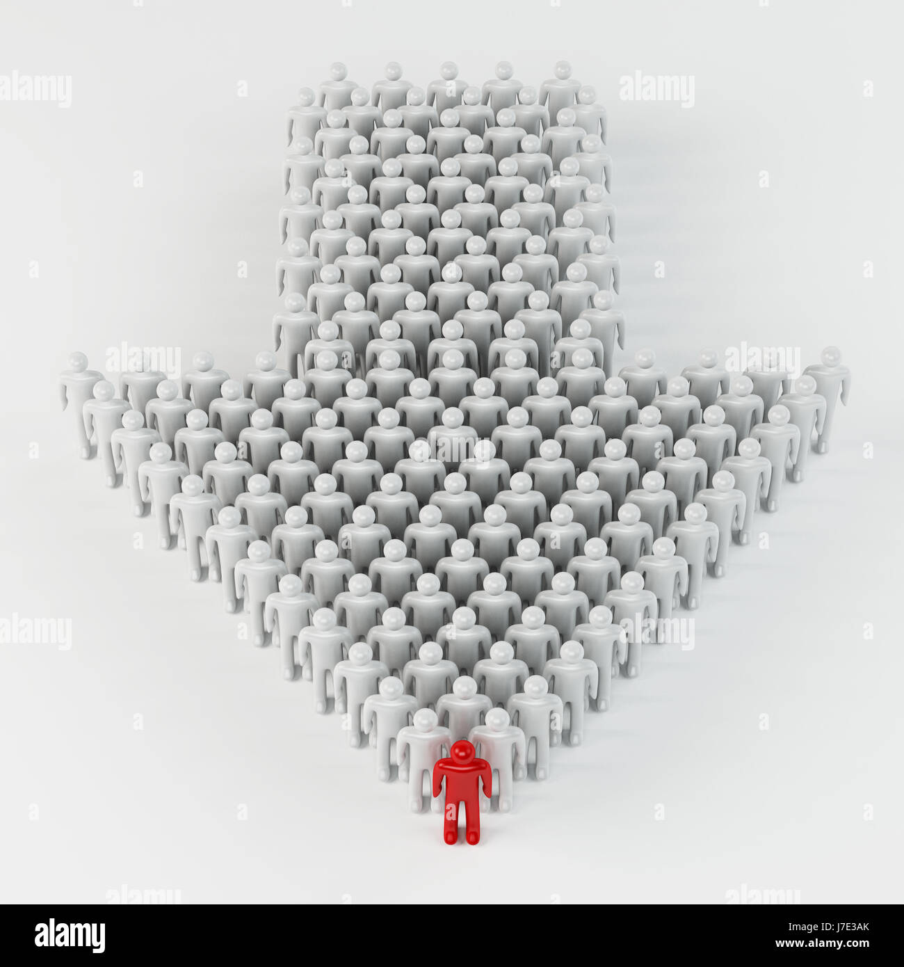 Arrow sign with group of People Stock Photo - Alamy