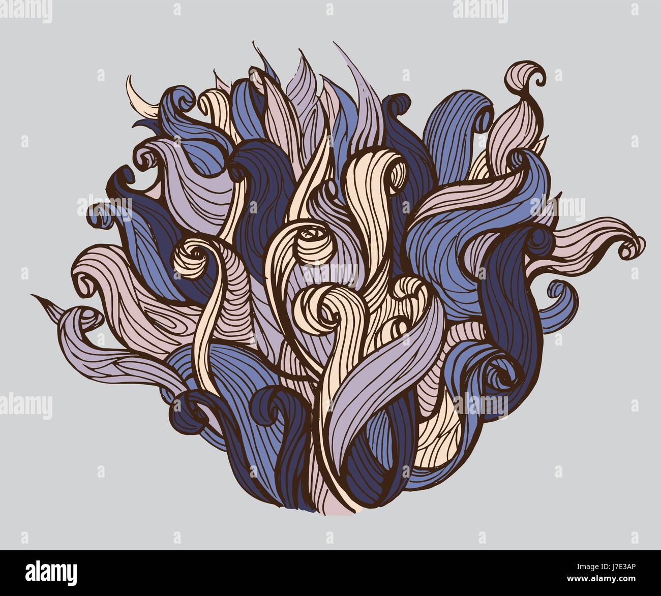 Hair swirl vector hi-res stock photography and images - Alamy