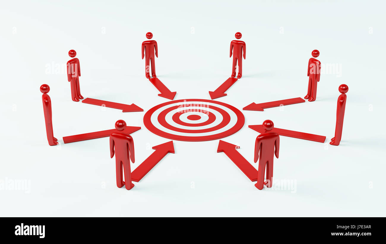 Group of People with a Goal Stock Photo - Alamy