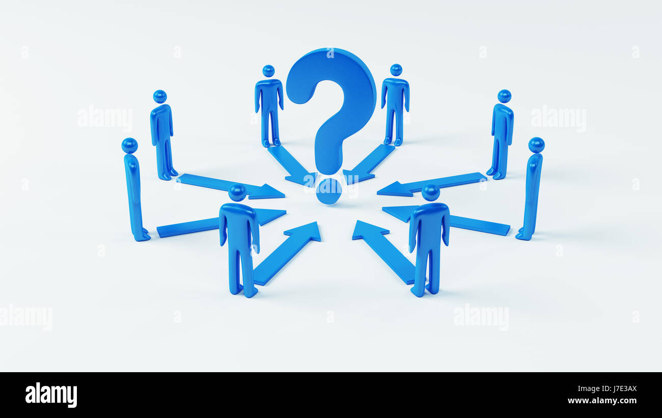 Team Question isolated on white background Stock Photo - Alamy