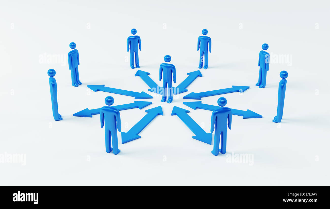 Team Communication isolated on white background Stock Photo - Alamy