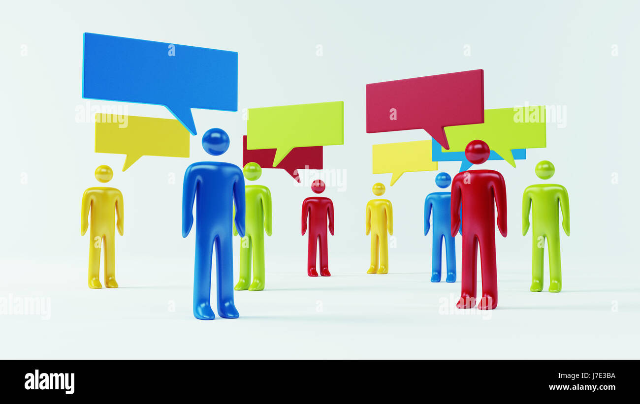 Speech Bubbles Comunication isolated on white Stock Photo - Alamy