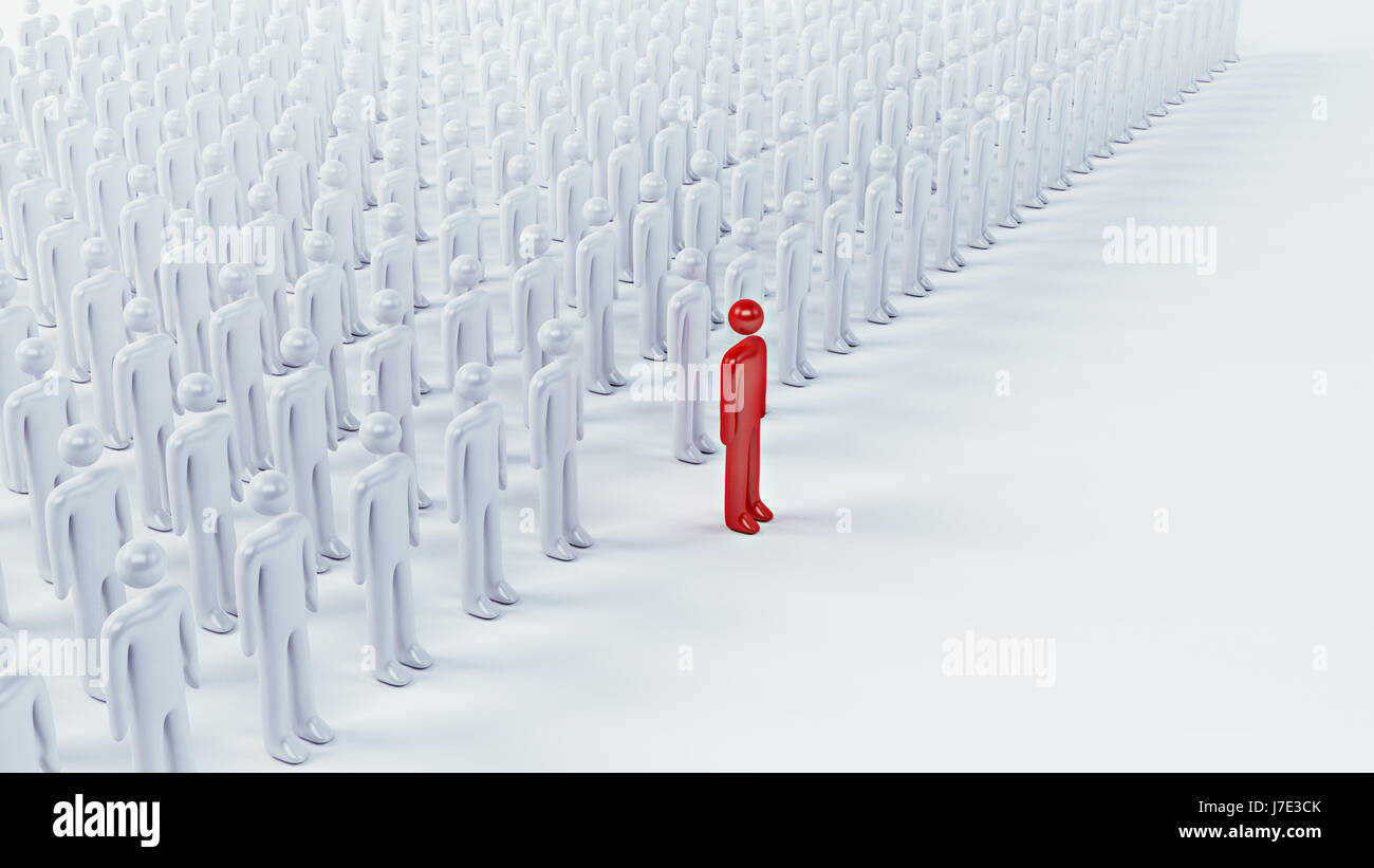 Red man leading white people Stock Photo - Alamy