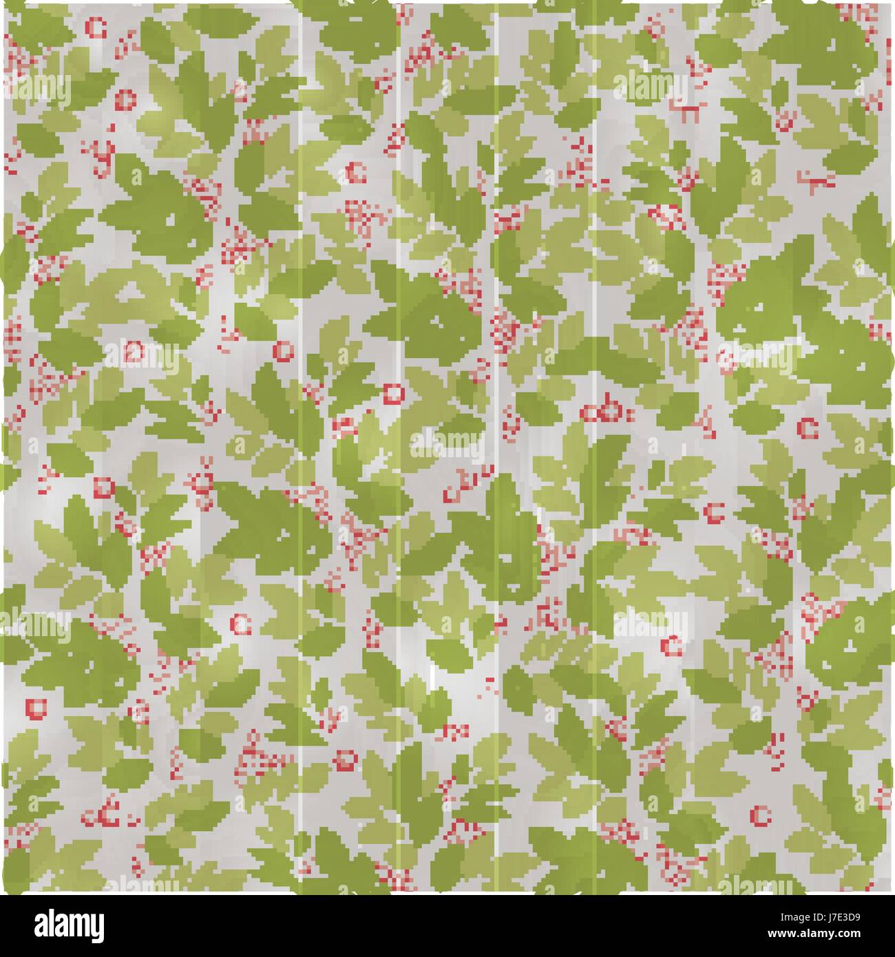 Light leaves endless textured pattern with leaf and berry Stock Vector ...