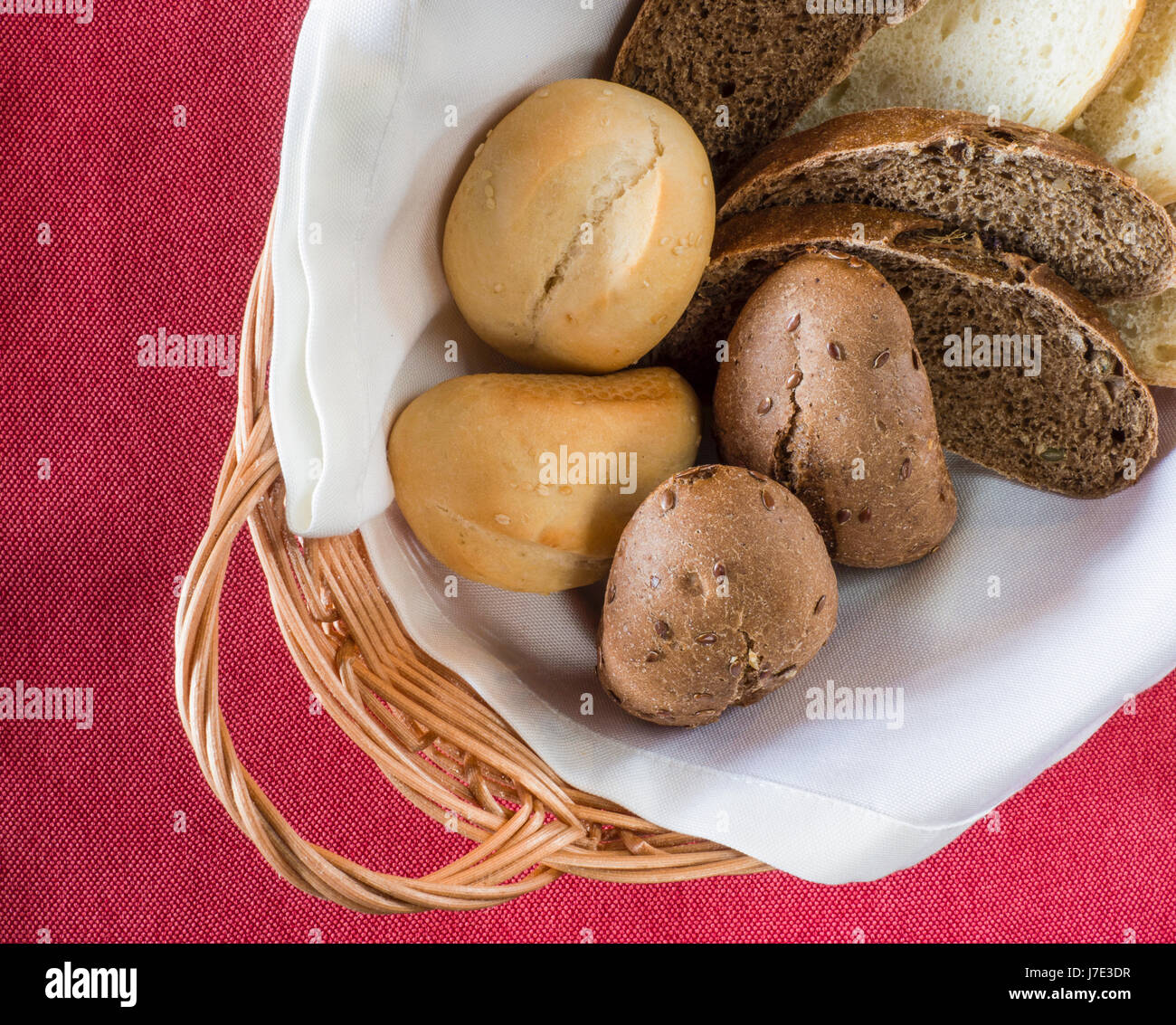 Various kinds of bread for dinner Stock Photo - Alamy