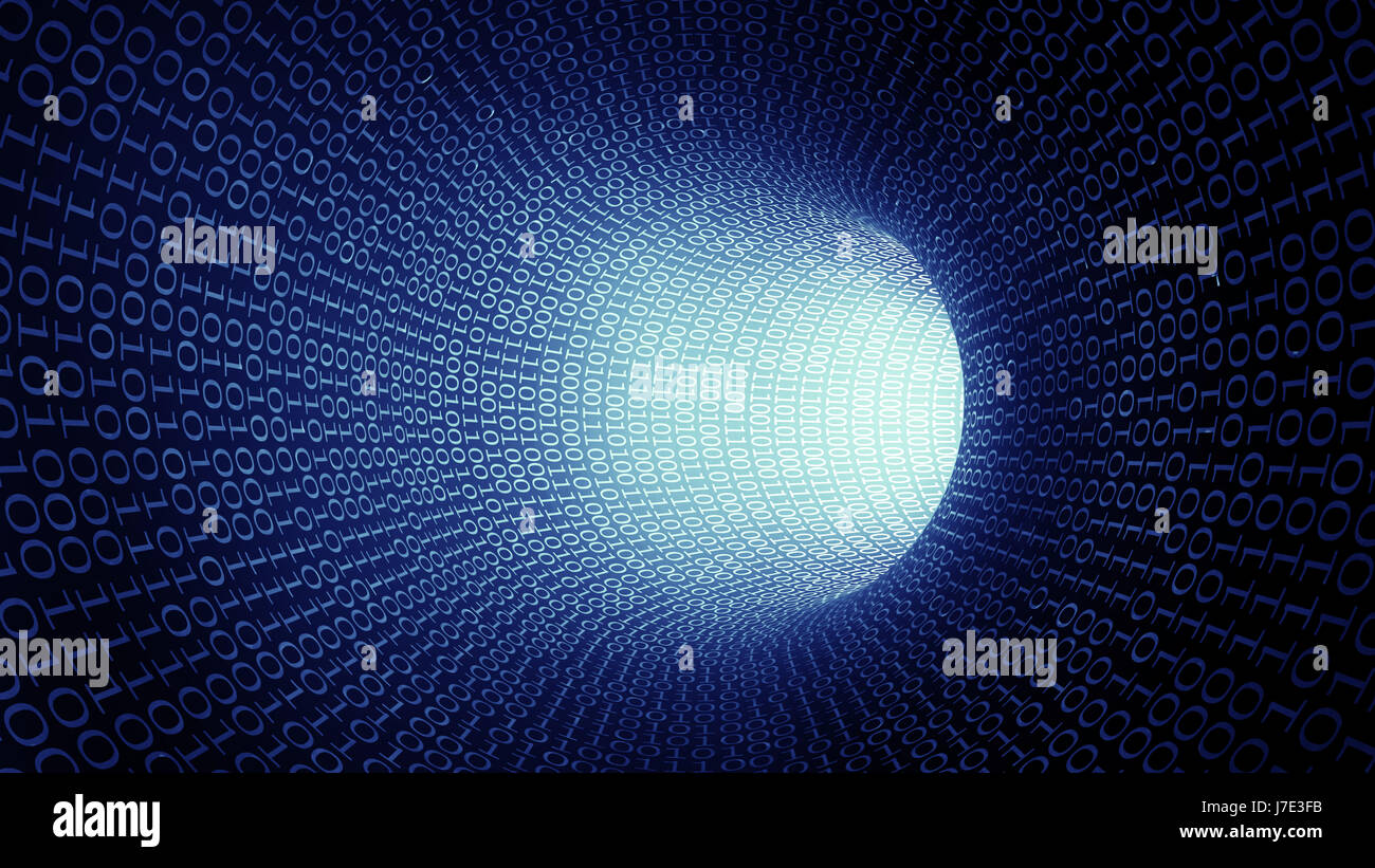 Light Digital Binary Code Tube Stock Photo - Alamy