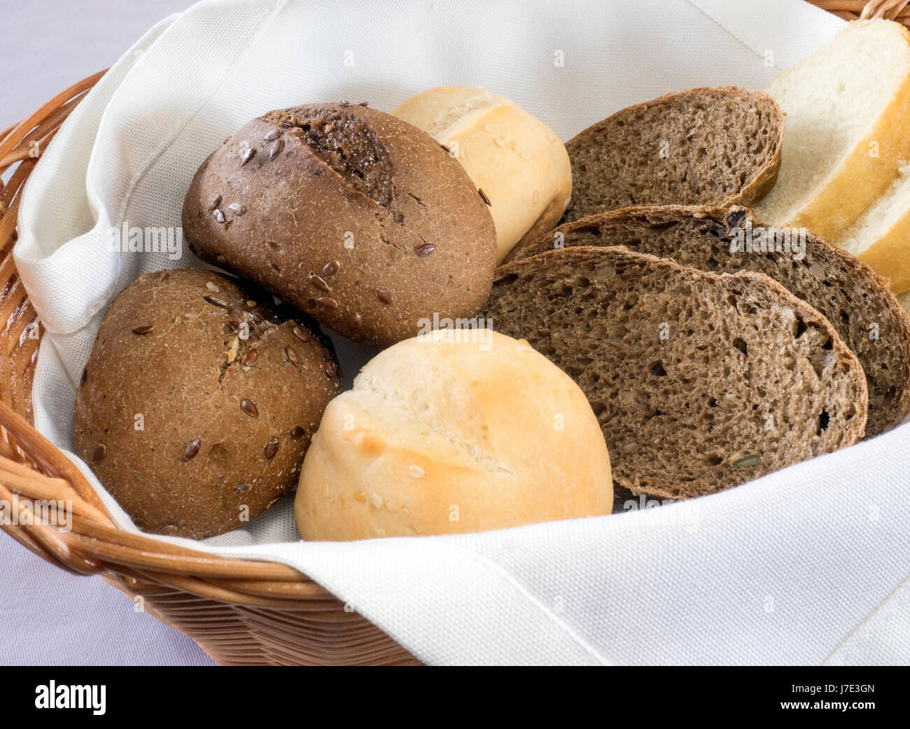 Various kinds of bread for dinner Stock Photo - Alamy